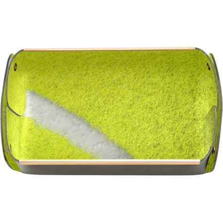 Tennis_Ball Texture Rectangular Desk Organizer Tray PVC Leather Jewelry ...