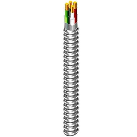 Câble Plaqué Métal 50 Pieds MC 8/3 Type 8 AWG 3 Conducteurs avec Armure ...