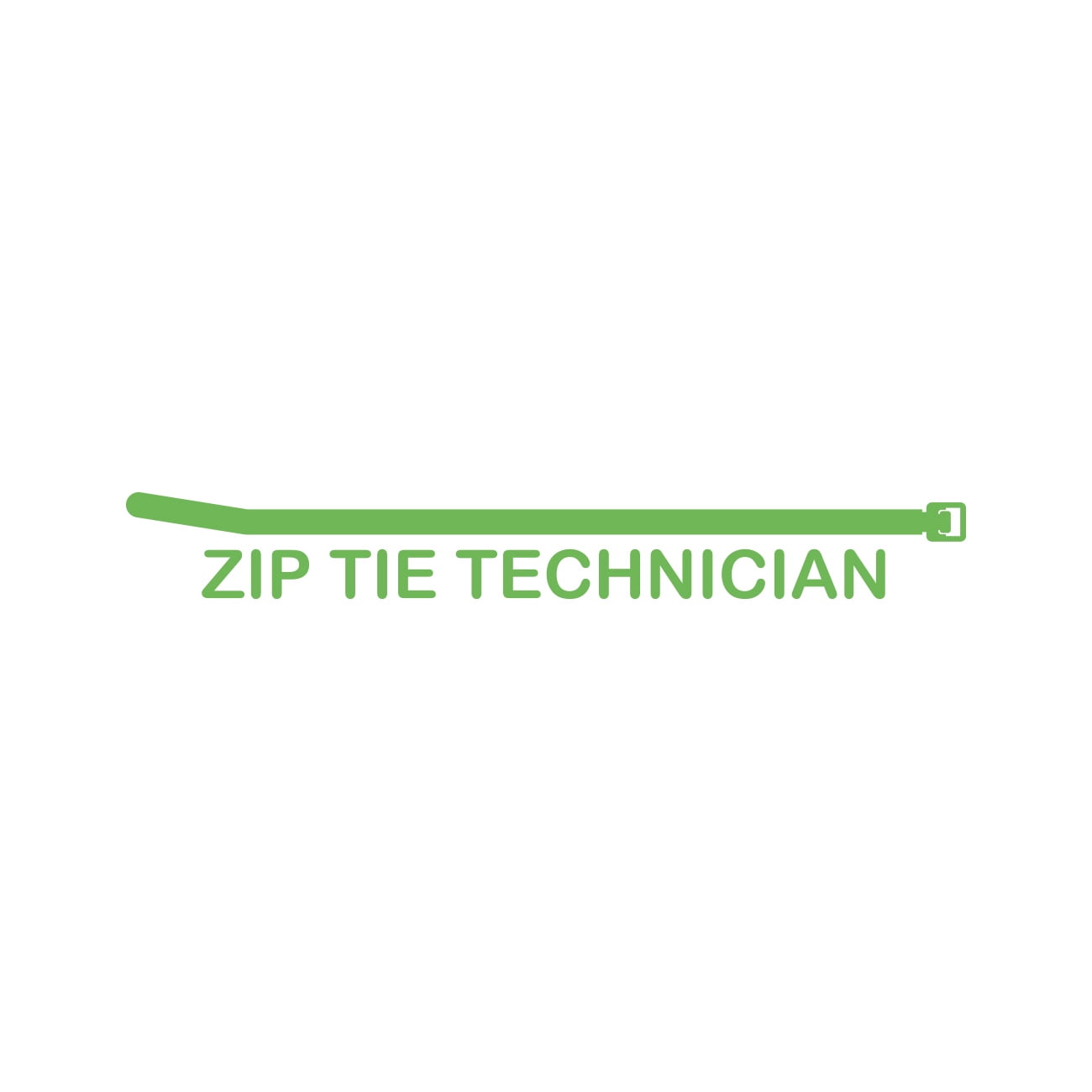Zip Tie Technician Sticker Decal Die Cut - Self Adhesive Vinyl ...