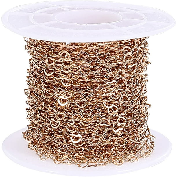 1 Roll Cable Chain Link Heart Link Chain DIY Jewelry Making Chain ...