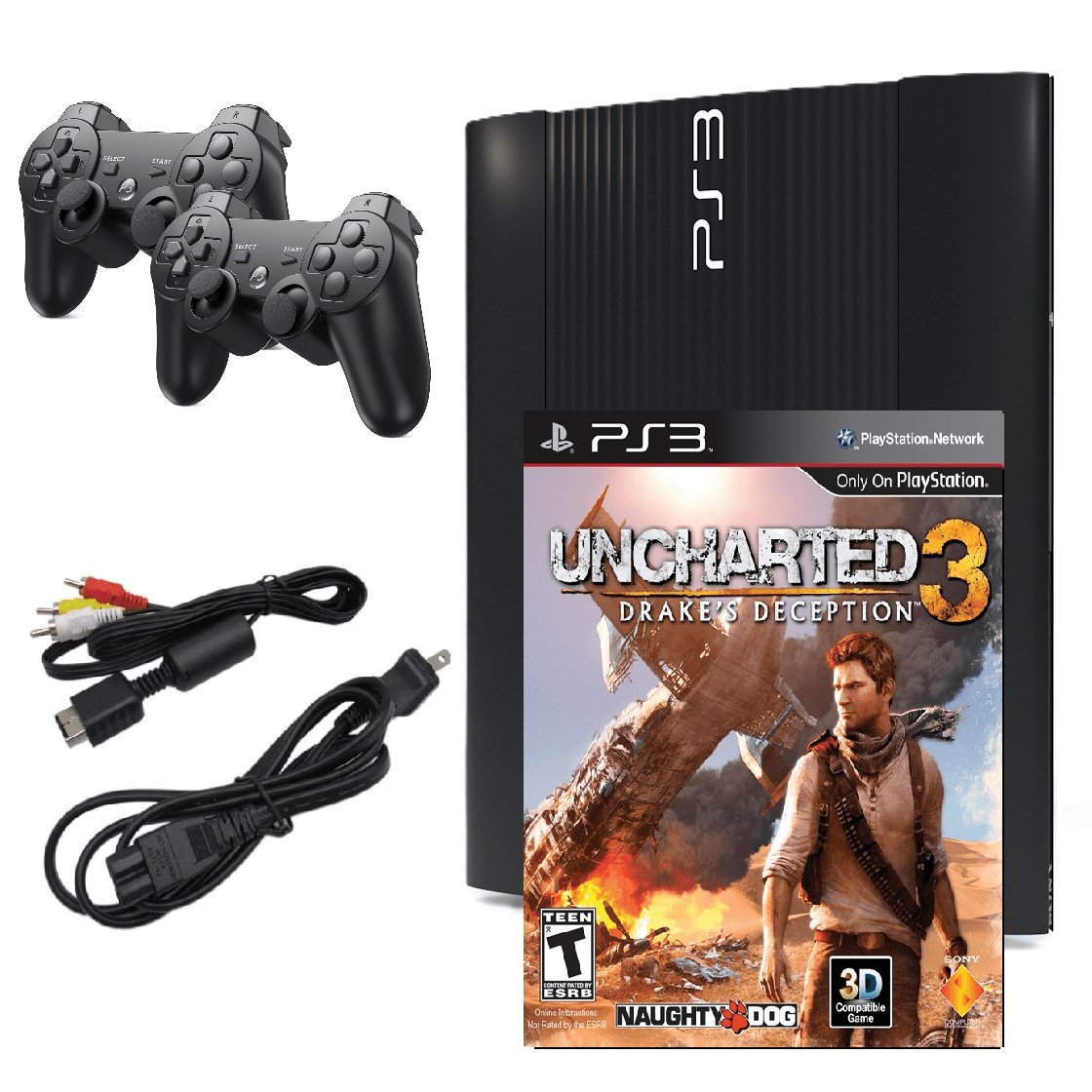 Restored Sony Playstation 3 PS3 Console Super Slim 250GB Black with ...