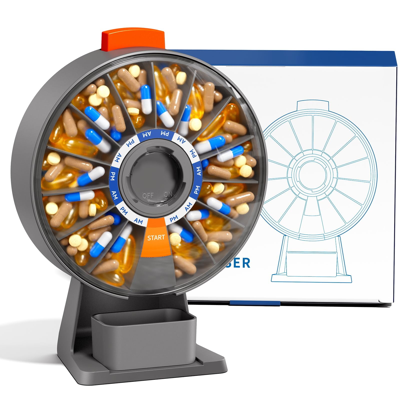 Click here for Odaro Large Pill Dispenser  Weekly Pill Organizer... prices