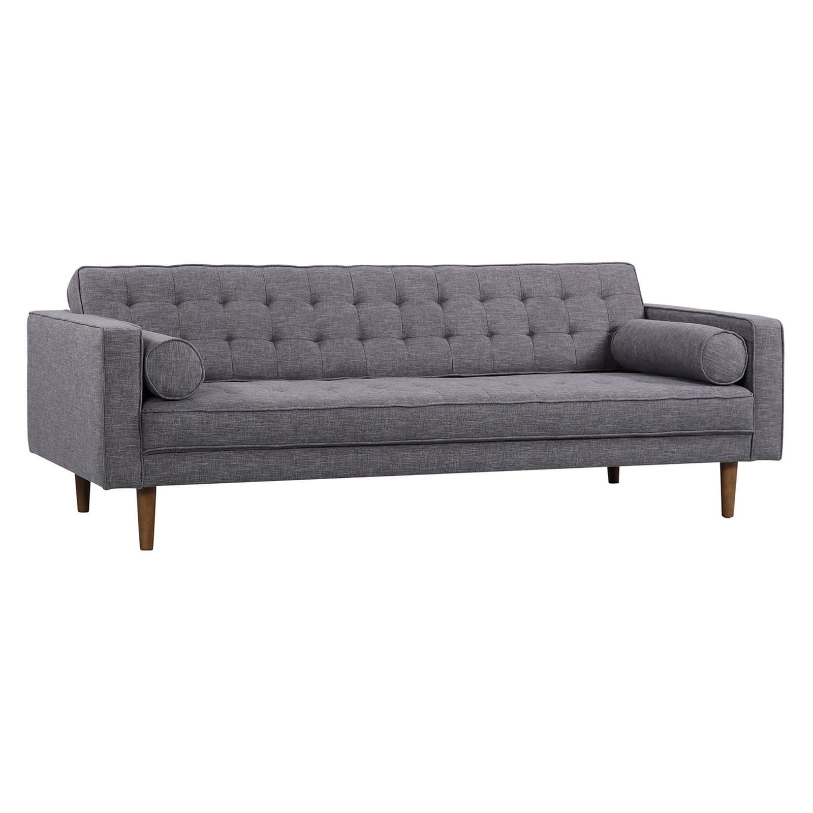 Element Sofa in Dark Gray Linen and Walnut Legs - Walmart.com