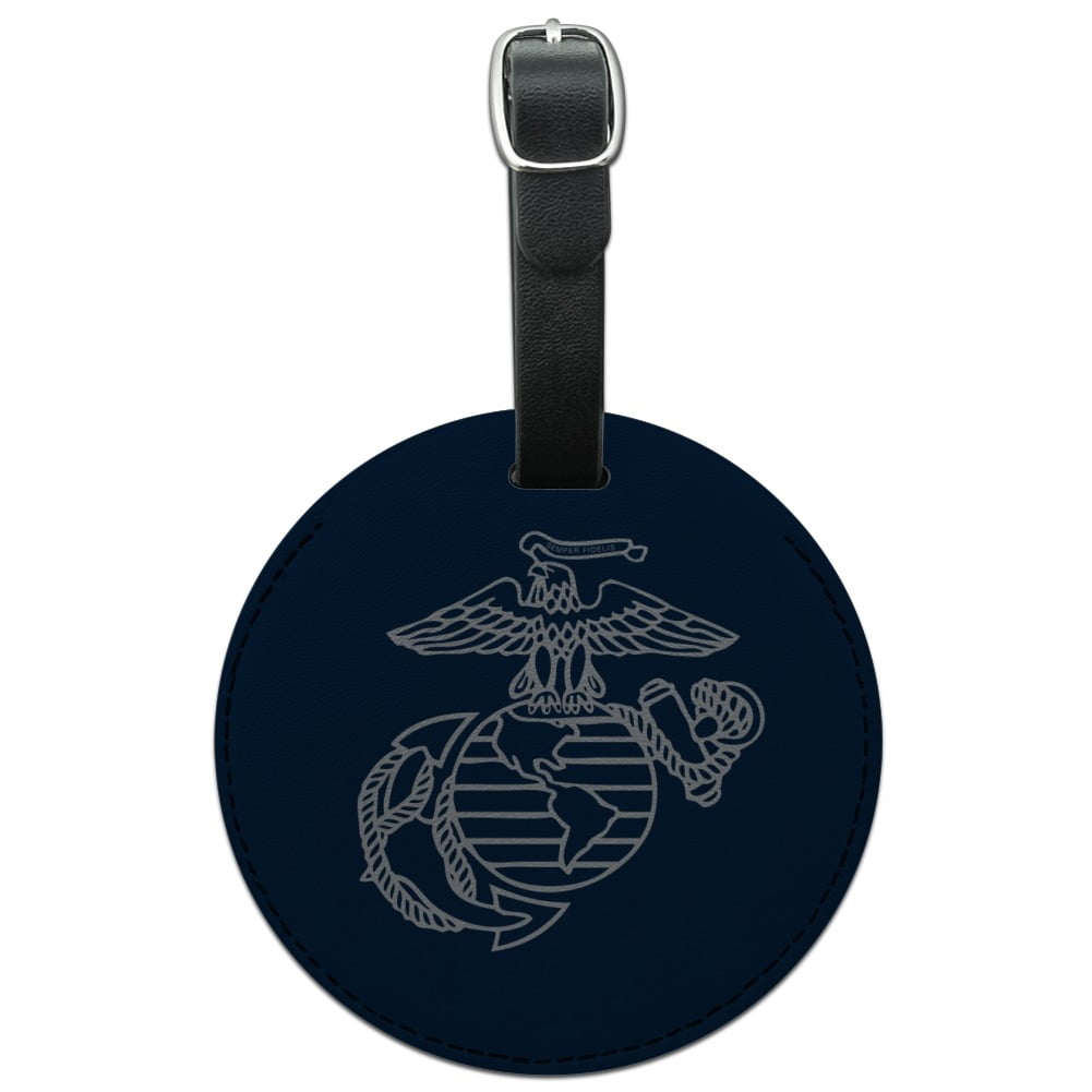 Marine Corps USMC Gray on Blue Eagle Globe Anchor Logo Officially ...