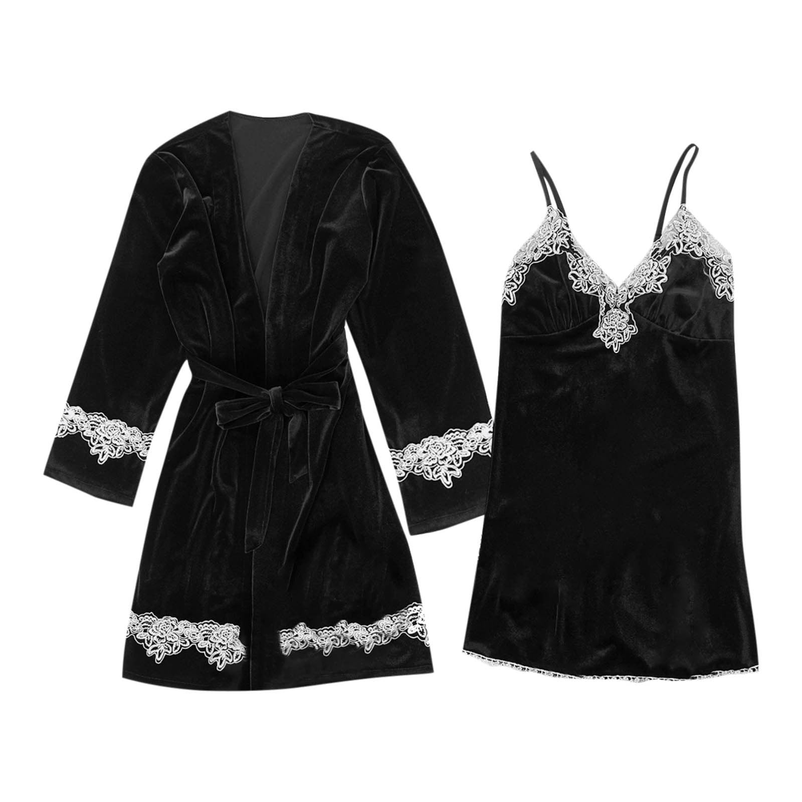 Click here for Eqwljwe Ladys Nightdress Women Gold Velvet Two Pie... prices