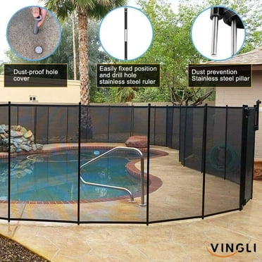 WaterWarden 4' x 30" Inground Pool Safety Gate, Self-Closing, Beige ...