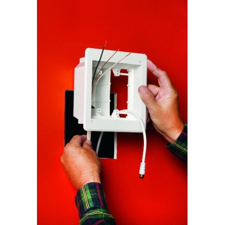 Arlington TVBR505K-1 TV Box Recessed Kit with Outlet and Wall Plates, 2 ...