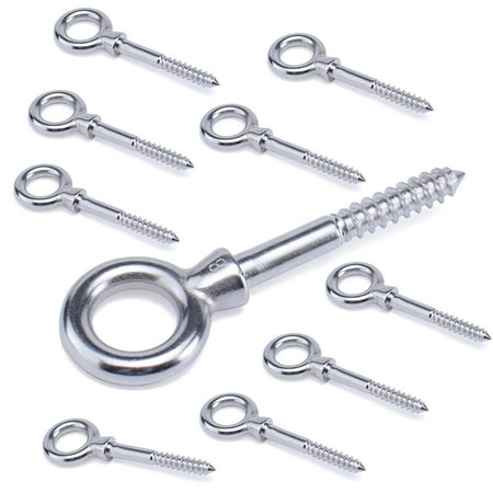 T316 Stainless Steel Eye Shape Screws Metal Hook,Wood Terminal Ring ...