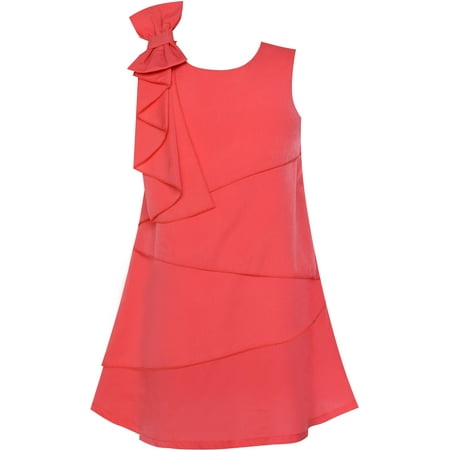 Girls Dress Jumpers Shift Dress Blocks Design O-Neck 7 Years | Walmart ...