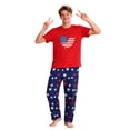 Bbyeadc 4th of July Family Matching Pajamas, USA Print Top & Pants ...