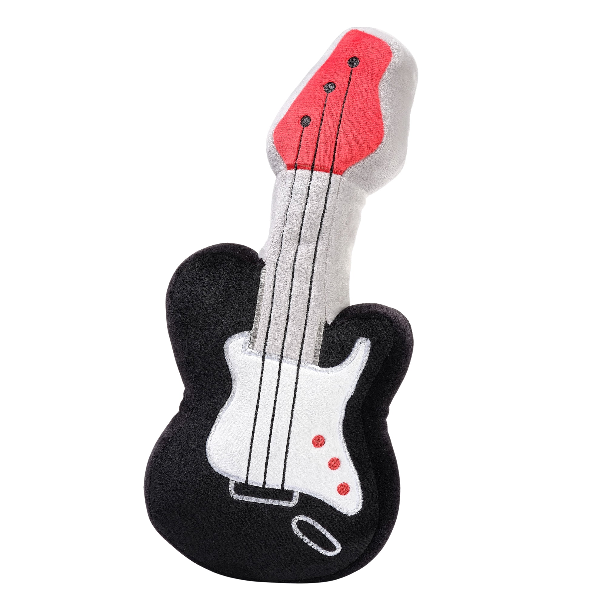 Lambs & Ivy Rock Star Plush Guitar Instrument Stuffed Toy - Gray/Black ...