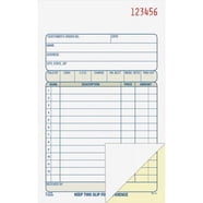 Tops 3-Part Hardbound Receipt Book, Three-Part Carbonless, 7 X 2.75, 4 ...