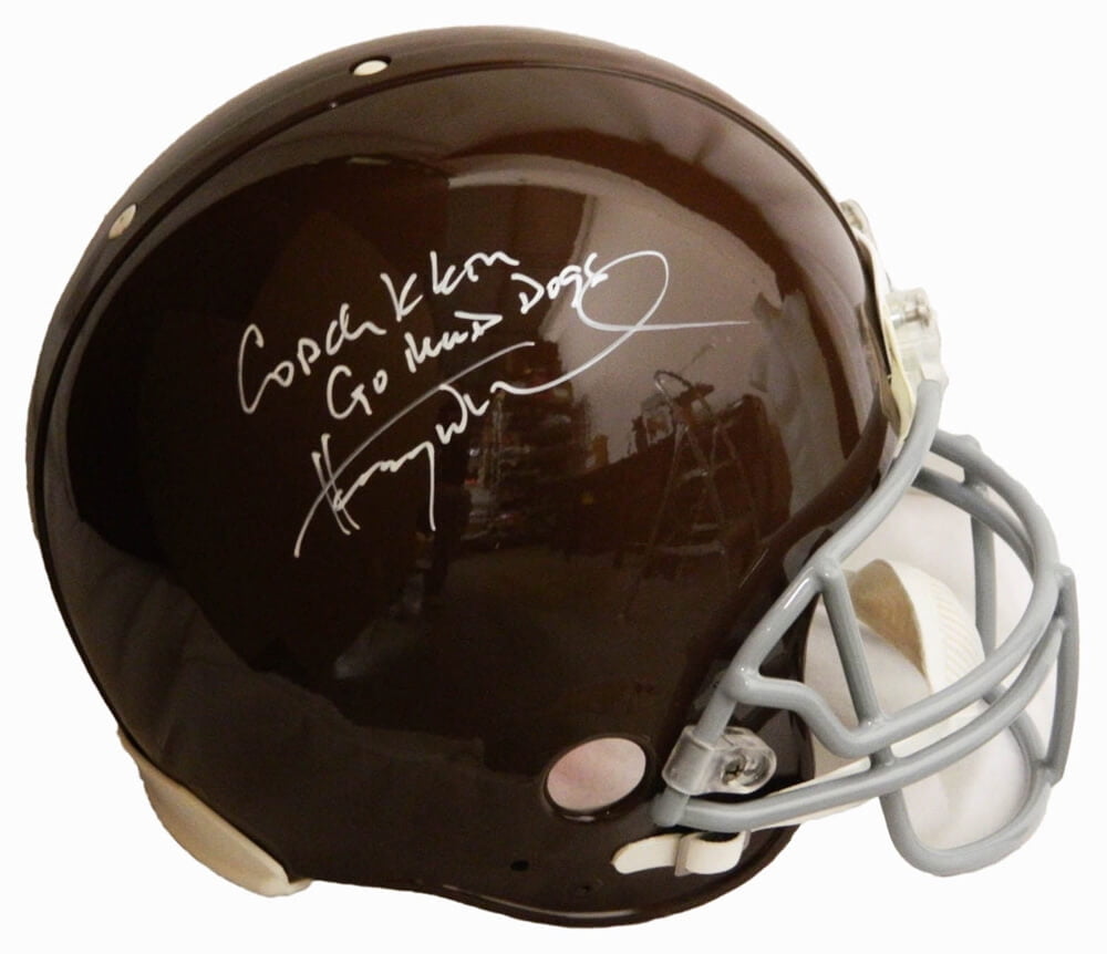 Henry Winkler Signed The Waterboy Mud Dogs Brown Riddell Full Size ...