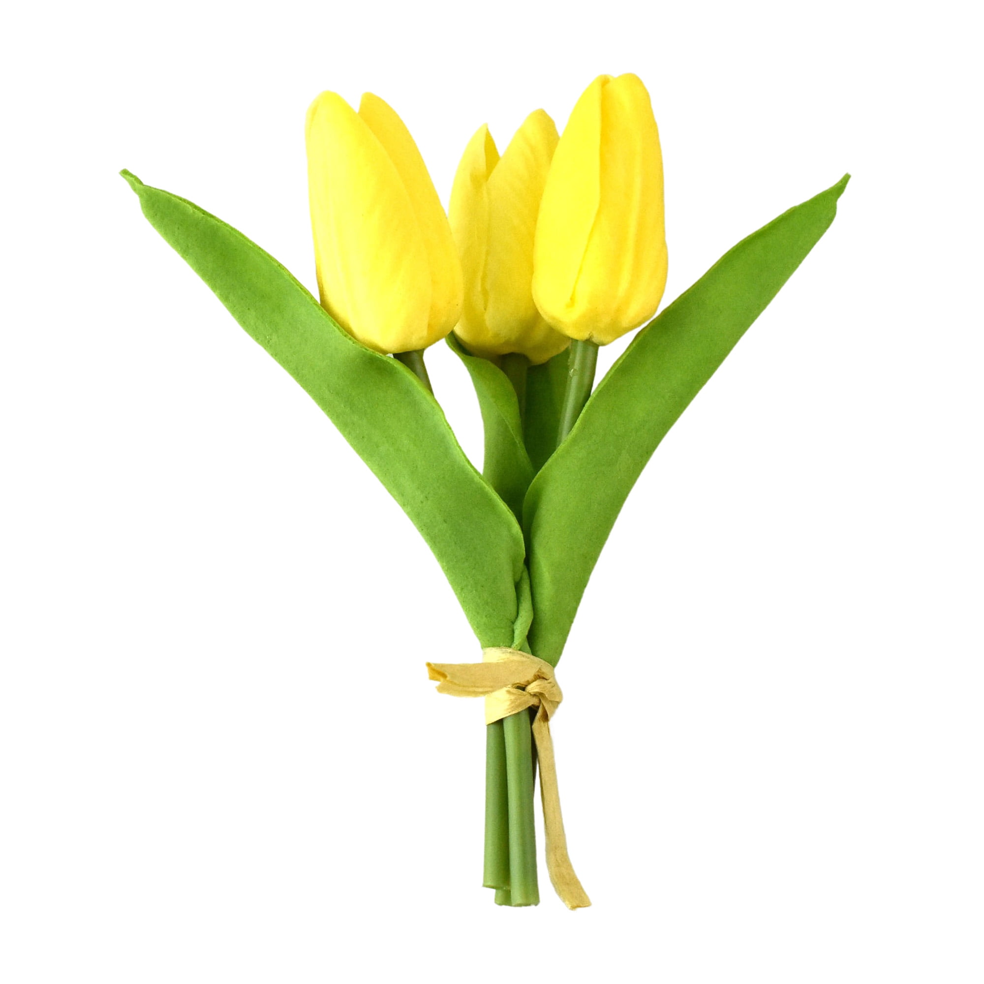 Homeford Artificial Mini Tulip Cluster, 5-1/2-inch, 3-count, Yellow ...