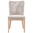 Wingback Dining Chair with Rope Woven Mesh Design,Set of 2,Beige and ...