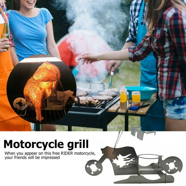 Yocowu Chicken Stand Motorcycle BBQ Oven Grill Rack Barbecue Chicken ...