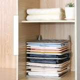 Stackable T Shirt Folding Board with Clips Wardrobe Shelf Dividers ...