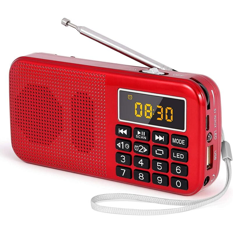 Radio portátil, radio FM con batería recargable de gran capacidad (3000 ...