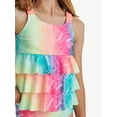 Justice Bazooka Logo Girls 2 piece Layered Tankini Swimsuit, Sizes 5-18 ...