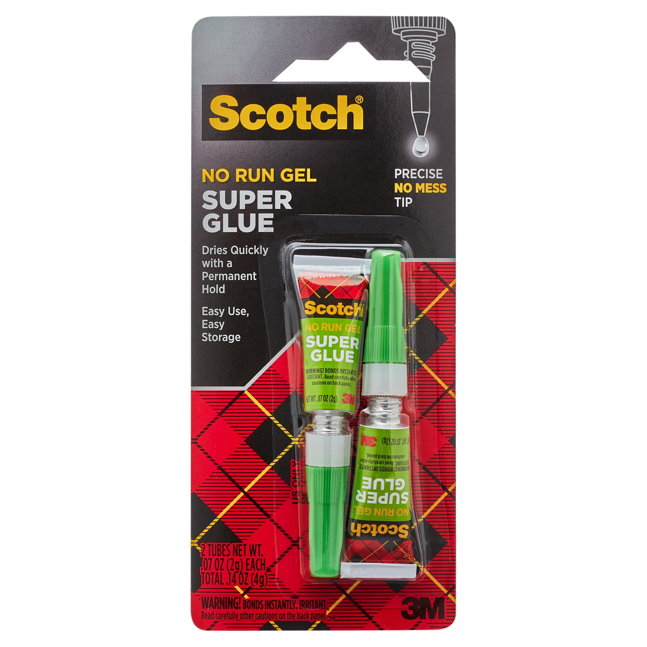 3M Scotch General Purpose Super Glue Gel, .07 oz, 2 count - Walmart.com