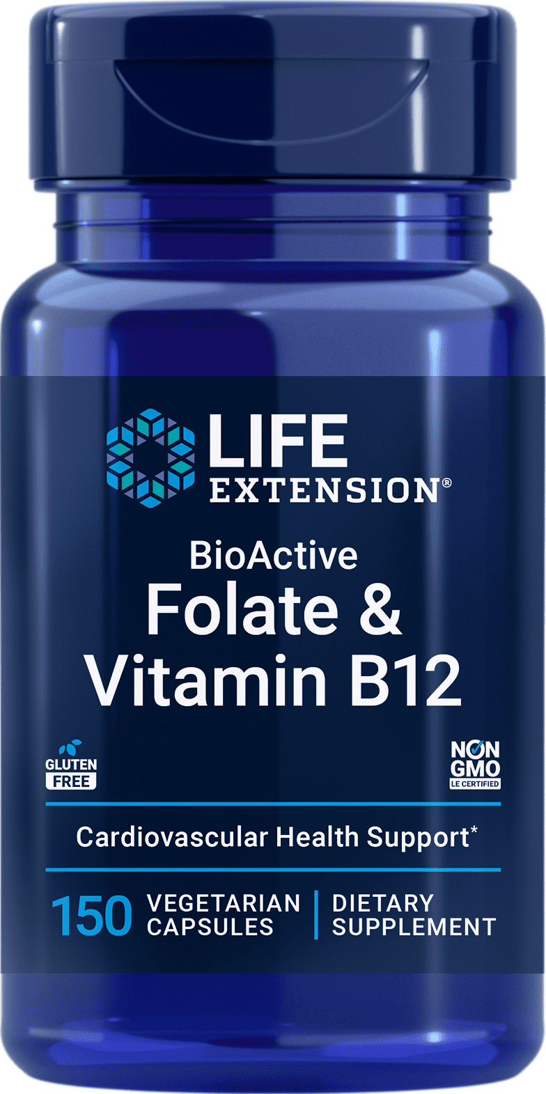 Life Extension BioActive Folate & Vitamin B12, 150 vegetarian capsules ...