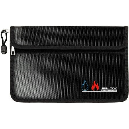 Fireproof Waterproof Bag, 10.6x6.9 inches Fireproof Safe Money Storage ...