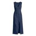 Fancy Dresses for Women 2026 Elegant Sleeveless Tank V Neck Button Semi ...