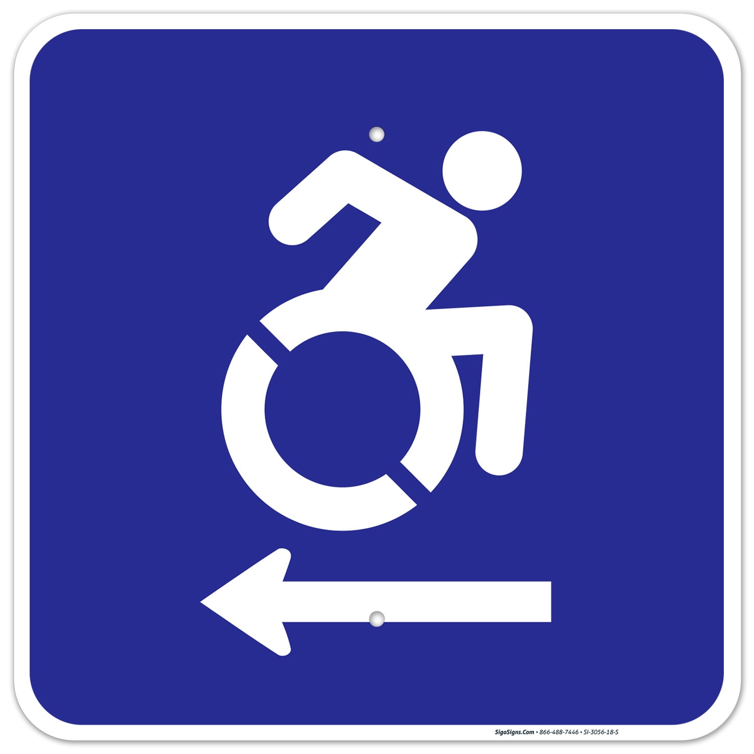 New York Handicap Parking Sign, Handicapped Symbol with Left Arrow ...