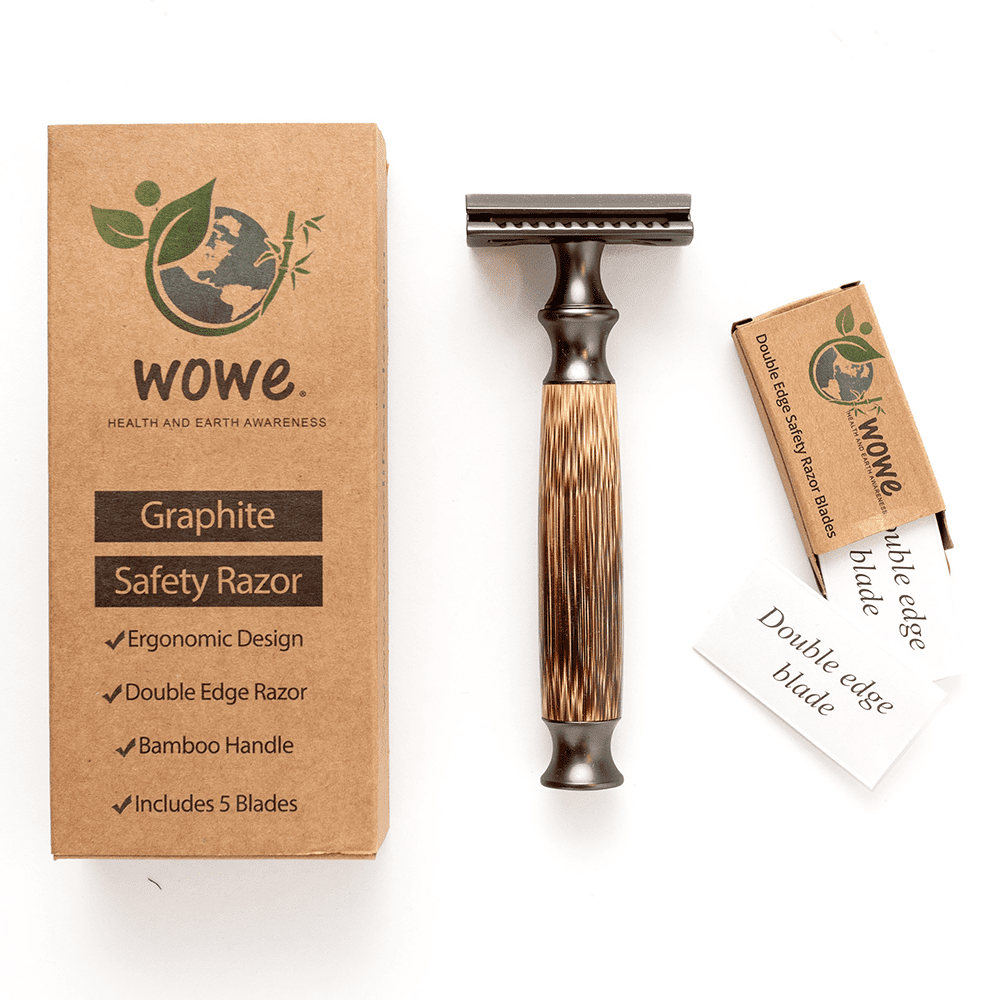 Double Edge Safety Razor with Bamboo Handle - Walmart.com