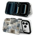 Abstract Neutral Color Blocks Leather Wallet Case for iPhone 15 Wallet ...