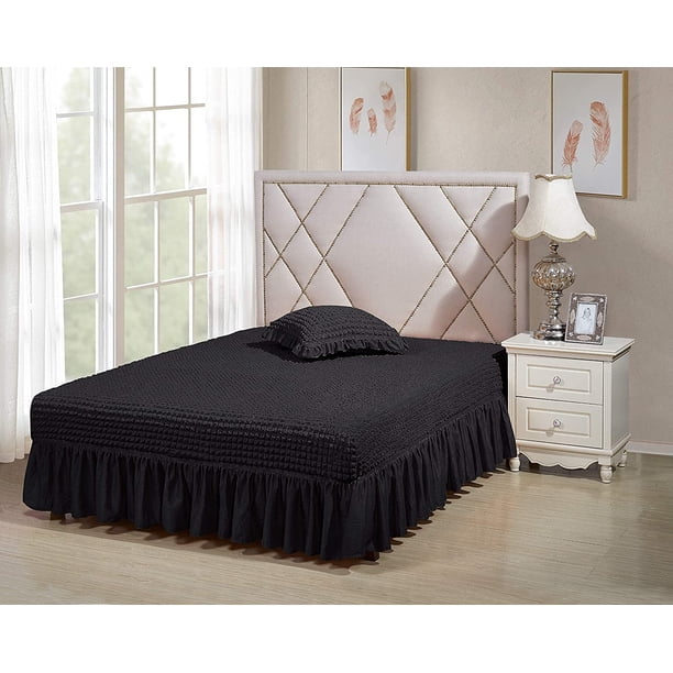 Wyndon Classic Ruffled Stretchable Bed Skirt | Luxury Bedding Box ...