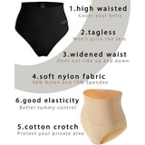 Finetoo High Waist Panties, Seamless Nylon Briefs, Comfortable Tummy ...