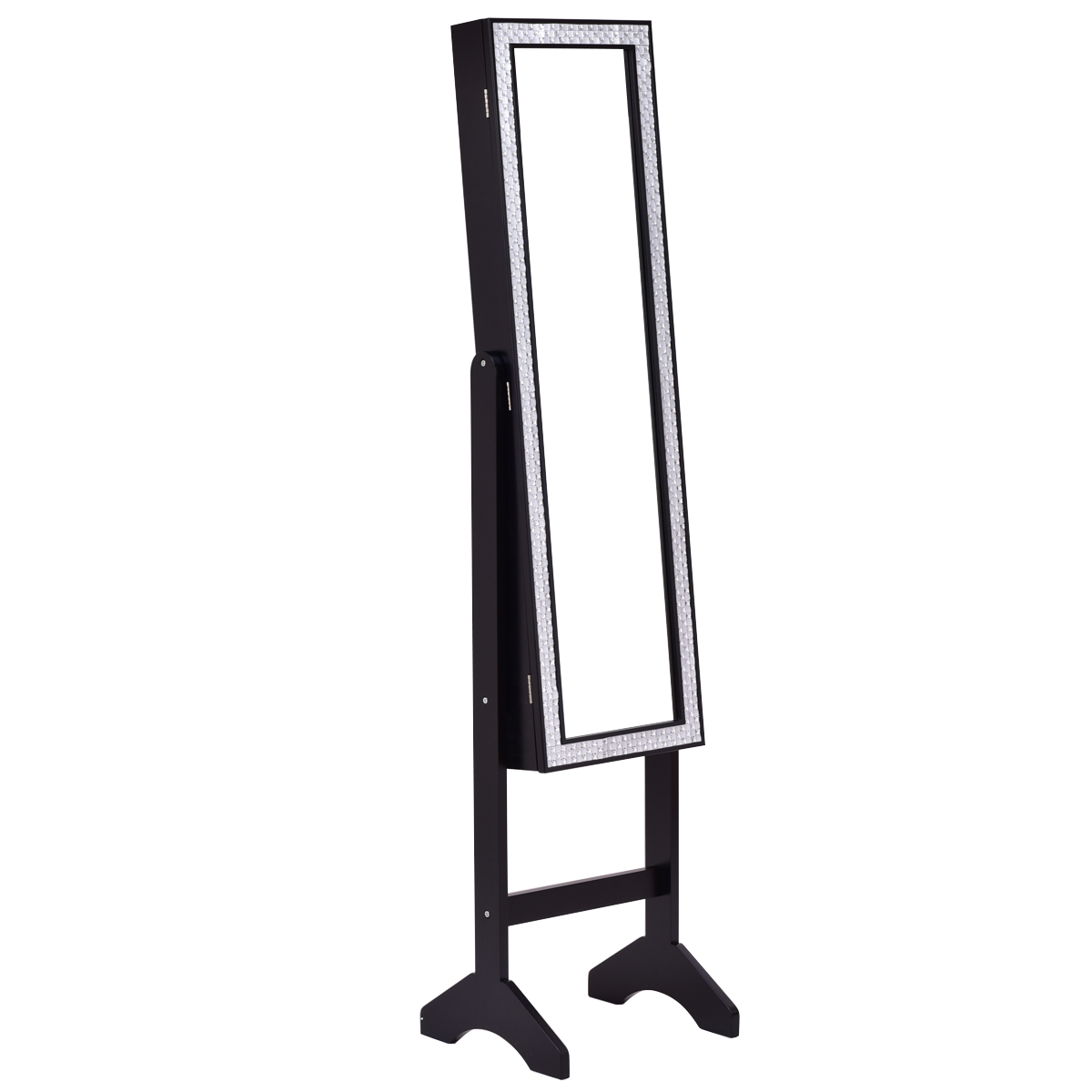 Topbuy Free Standing Square Mirror Cabinet Dressing Storage Box w ...