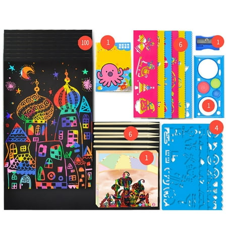 Scratch Paper Art Set Educational Scratch off Art Set Arts and Crafts ...