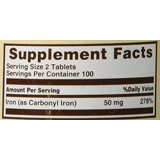 Sundown Naturals High Potency Perfect Iron Mineral Supplement Tablets ...