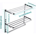2-Tier Towel Rack Floating Shelf with Towel Bar, 24-Inch W x 8.75-Inch ...