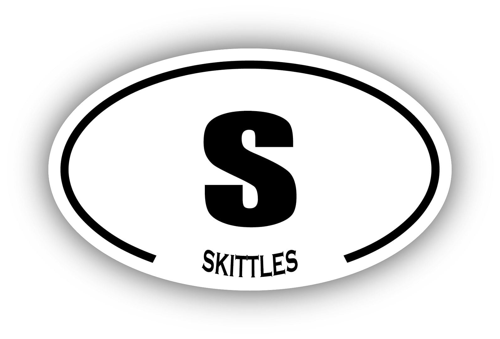 Skittles S Oval Bumper Sticker 3M Vinyl Decal 3 in x 5 in - Walmart.com