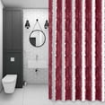 Abstract Stripes Shower Curtain, Dreamy Vertical Red Lines Waterproof ...