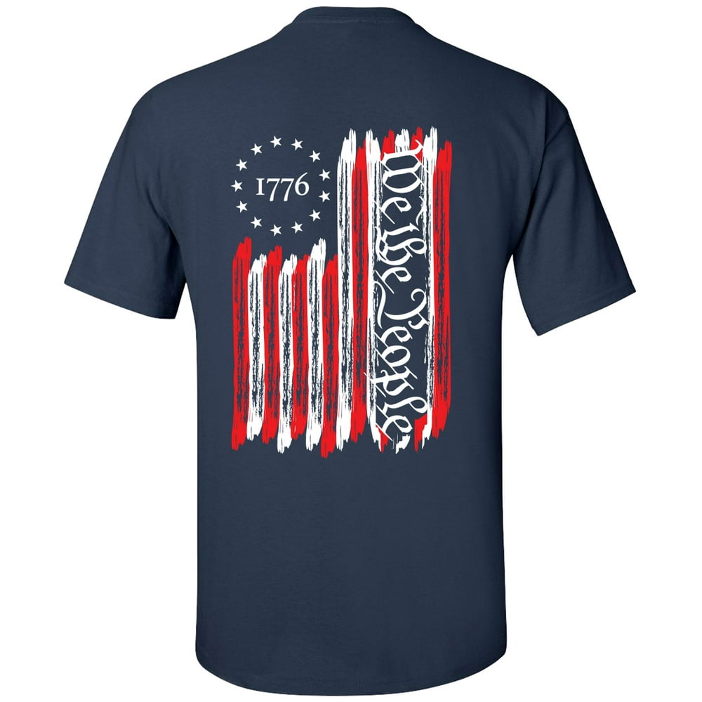 Trenz Shirt Company - We The People American Flag 1776 Unisex Short ...