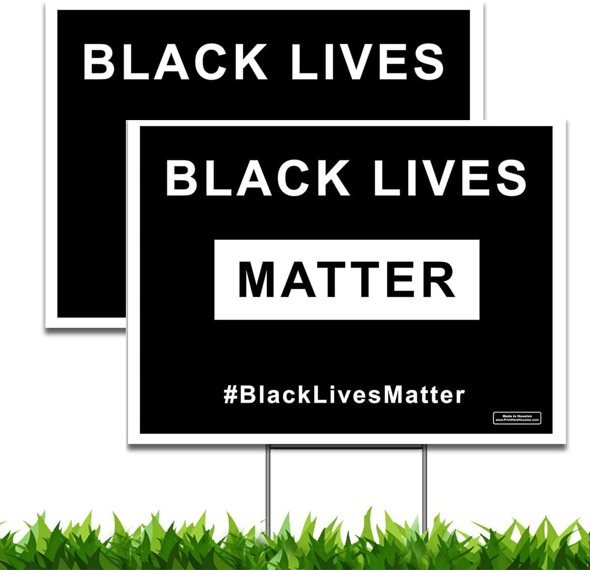 Large 24"x18" - Black Lives Matter Yard Sign - Printed Front & Back ...