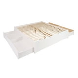 Prepac Select 4-Post Platform Bed with 4 Drawers, King, White - Walmart.com