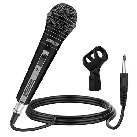 SIISLL Handheld Wired Microphone, Cardioid Dynamic Vocal Mic with 13ft ...