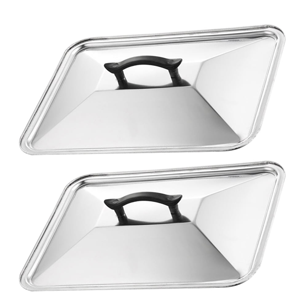Hemoton Cover Lid Pan Stainless Steeltray Dish Lids Pot Chafing ...