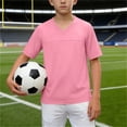 AHTJRT Boys Girls V Neck Shirt Casua Solid Color Basic Tee Tops Quick ...