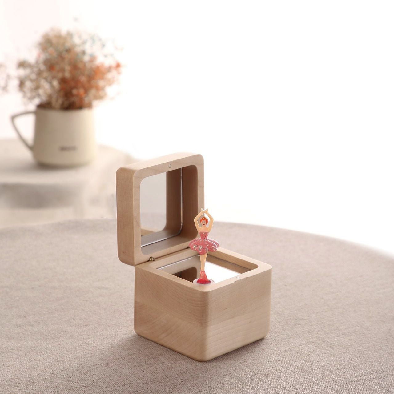 Sinzyo Wooden Ballerina spinning dancing girl music Box Music box ...