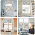 Bohemia Vintage Floral Pattern Curtain Tier and Valance Set 3 Piece ...