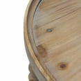 A&B Home Traditional Natural Wood Rattan Table, Open Cane Shelf - 29 ...