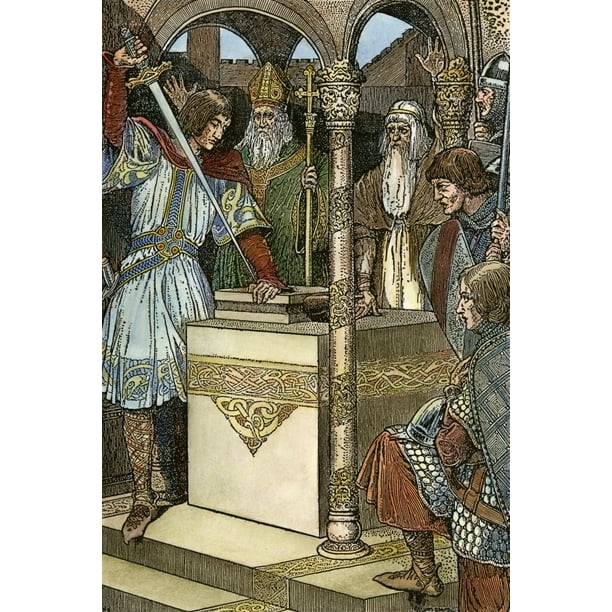 Prince Arthur, 1923. /Narthur Drawing The Sword From The Stone ...