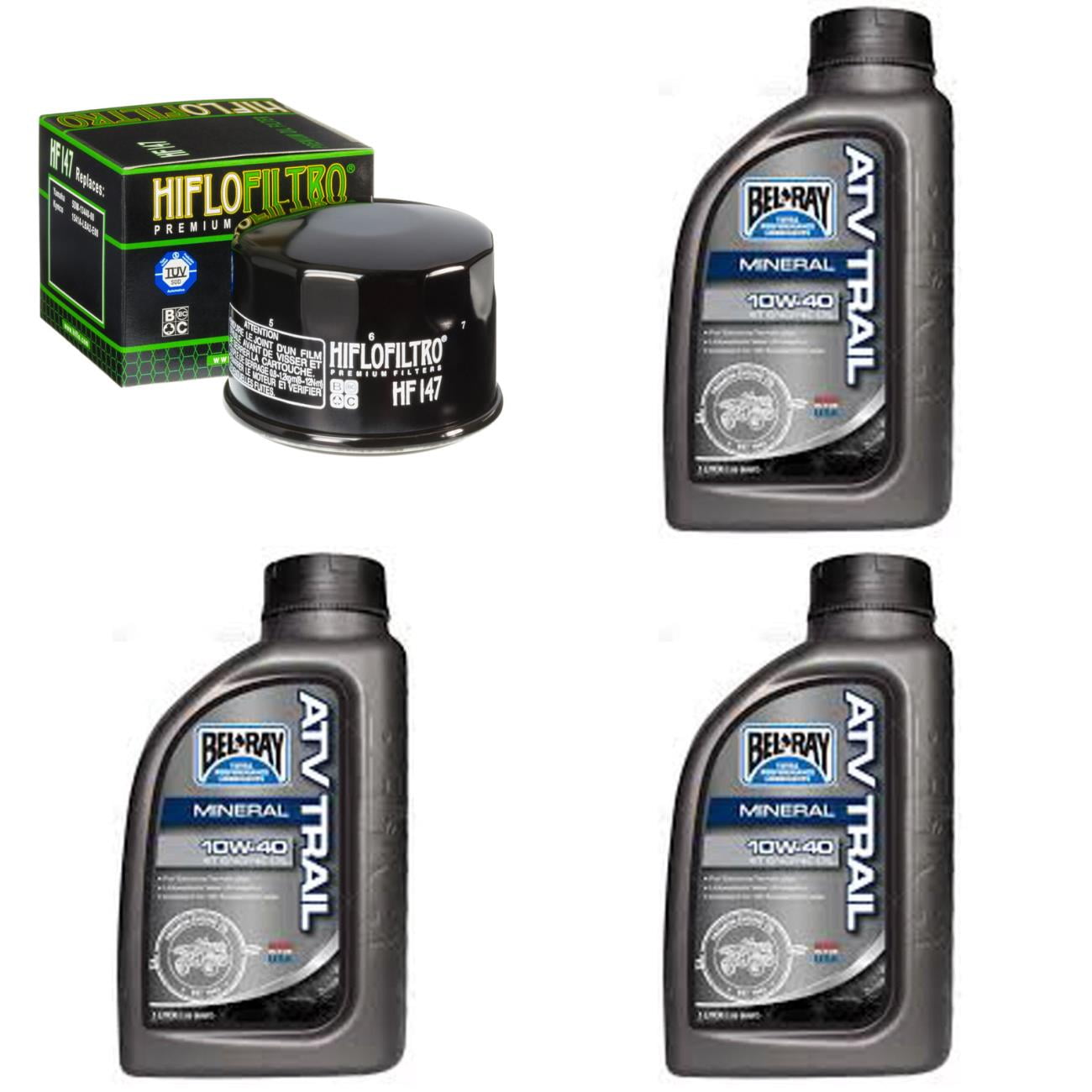 Complete Mineral Engine Oil 10W-40 Change Kit for ATV KYMCO 700 MXU i.e ...