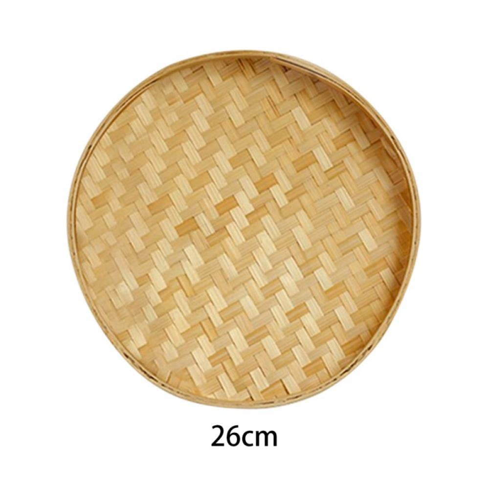 Hand-woven Bamboo Sieve Hand-painted Bamboo Raft Round Dustpan ...